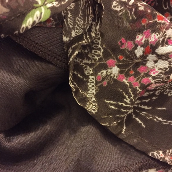 2B Bebe | Dresses | 2b Bebe Floral Sexy One Sleeve Chiffon Dress L ...